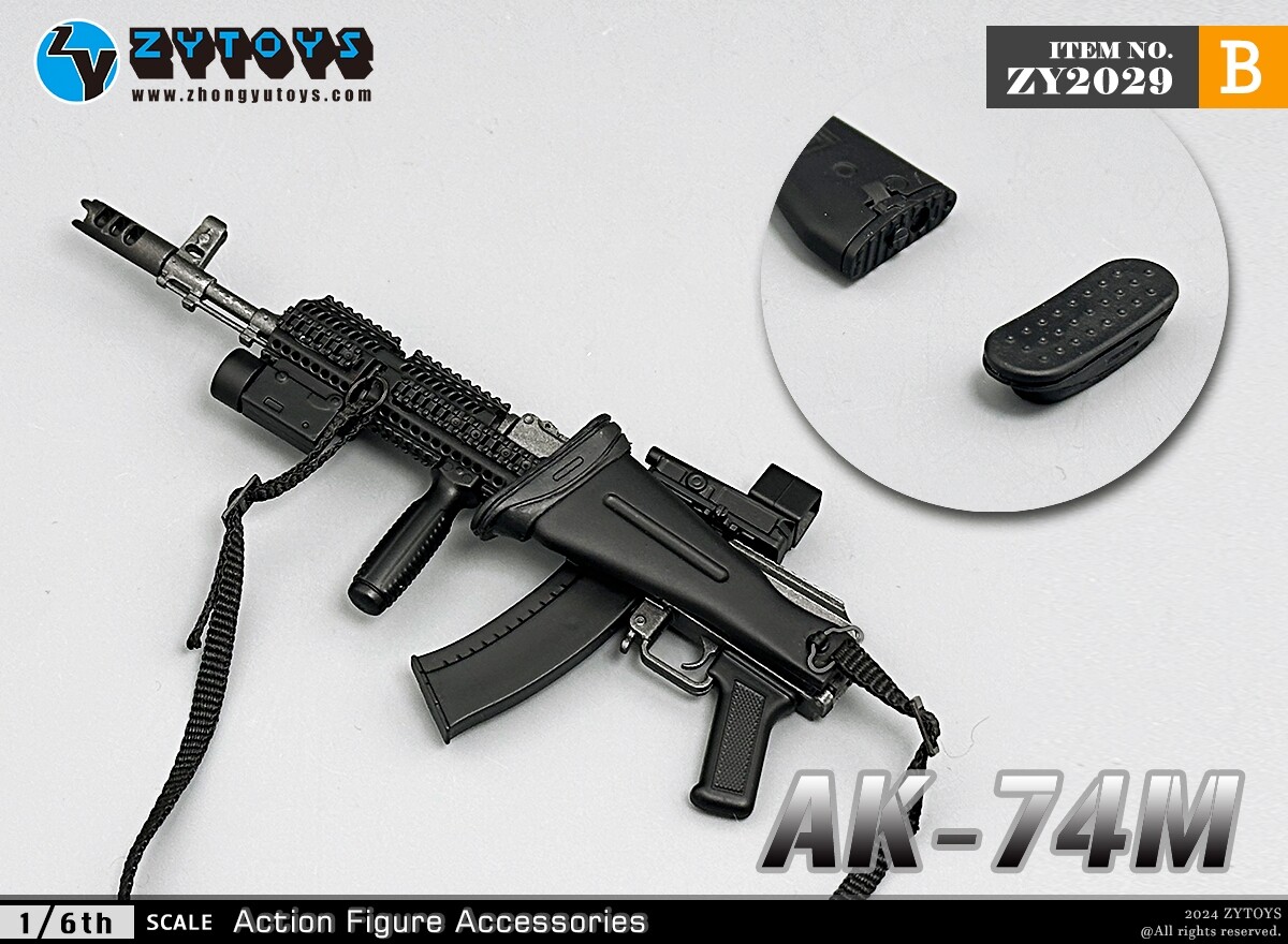 1/6 AK74M Gun Rifle Weapon Model for 12'' Figure Soldier Military ...