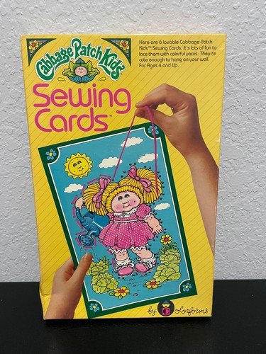 Cabbage Patch Kids 6 Sewing Cards Vintage 1983 Made in USA Factory ...