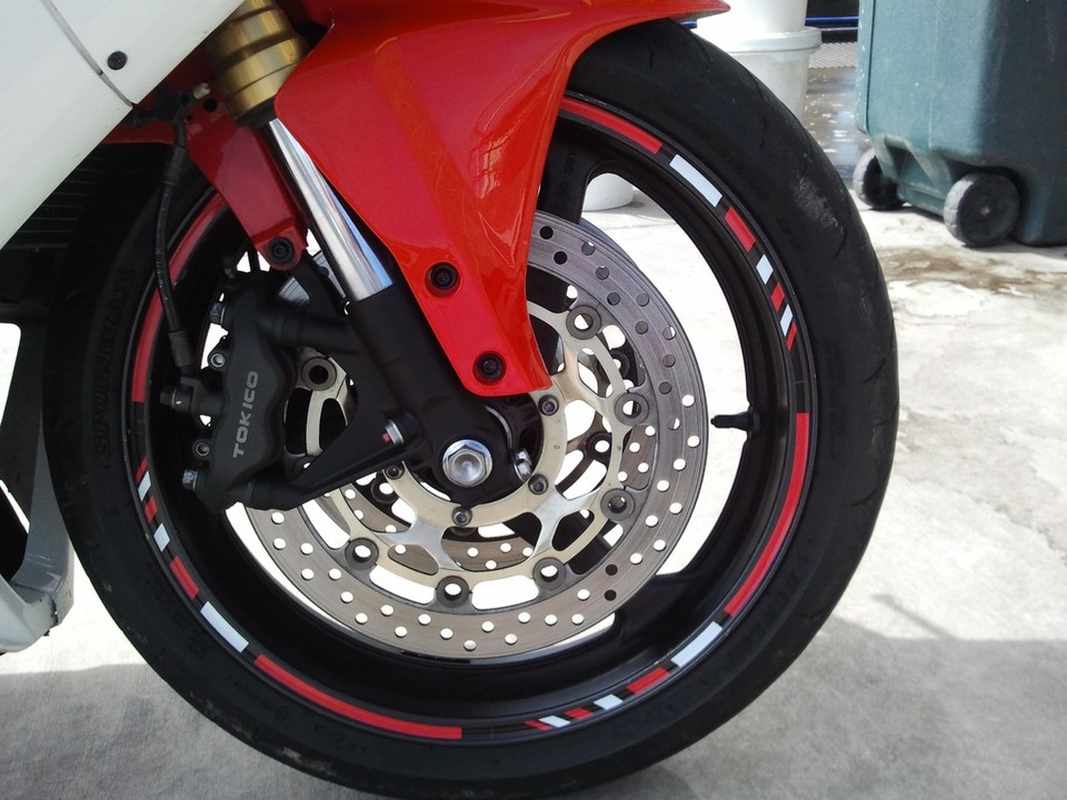 CUSTOM MOTORCYCLE RIM STRIPE WHEEL DECAL TAPE SUZUKI GSXR 600 750 1000 ...