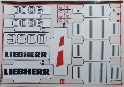 LEGO® Technic™ Aufkleber Aufkleberbogen Sticker 42100 Liebherr Bagger R ...