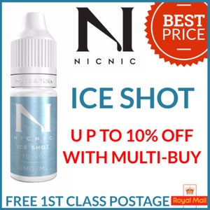 Nicotine Shots Nicnic Nic Nic ICE Shot Drops 10ml 18mg E liquid Vape 70 ...