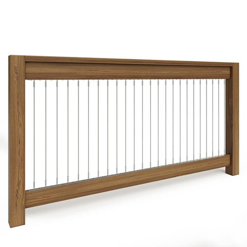 Vertical Cable Railing Kit 36" x 1" Stainless Steel for Wood/Composite ...