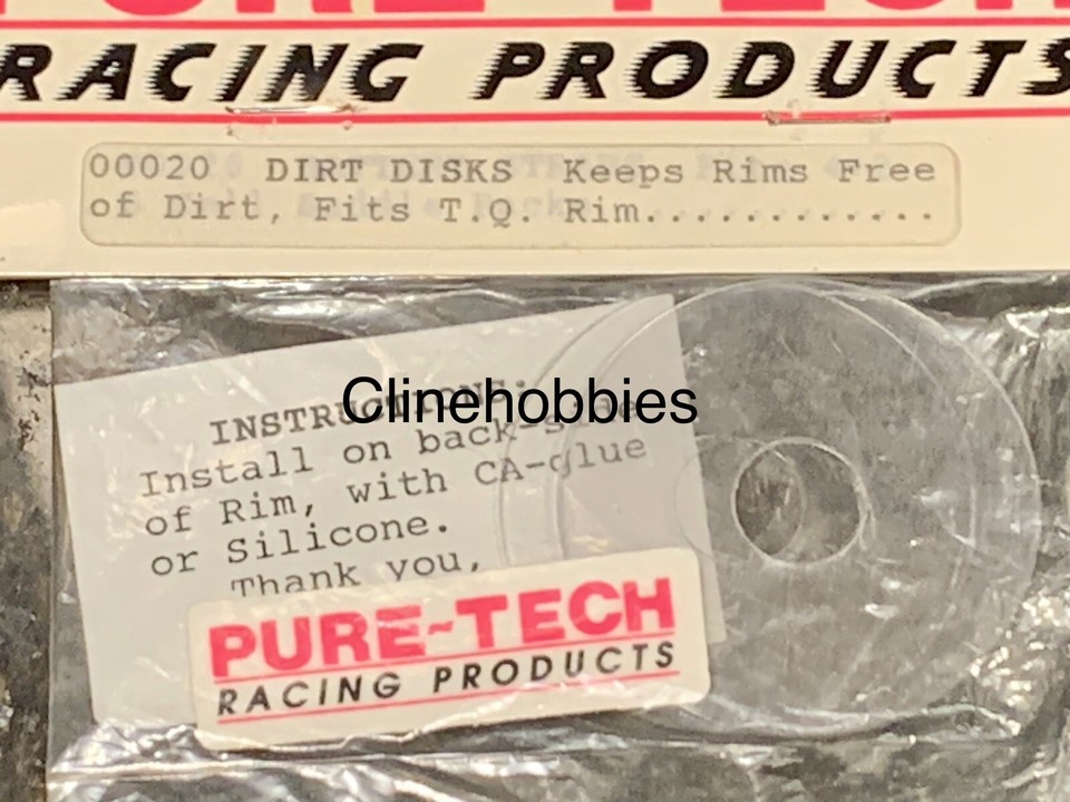 Pure Tech Racing Dirt Disks For Associated TQ Rims Vintage RC Part RC10 ...