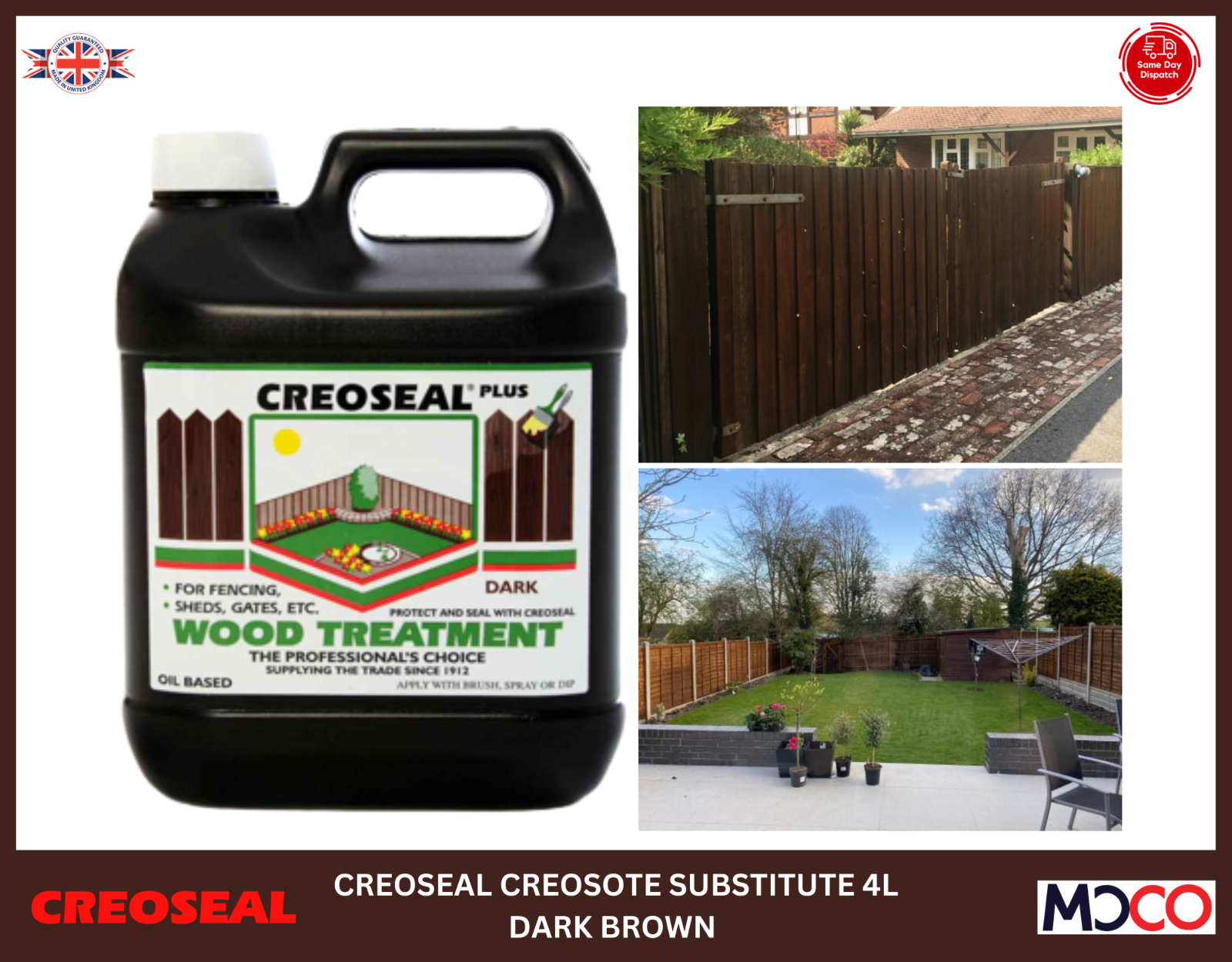 Creoseal Light&Dark Brown Oil Based Fence Timber Paint Creocote ...