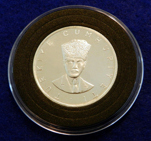 1970 Turkey 25 Lira - Beautiful Silver Coin with Only 23K Minted ...