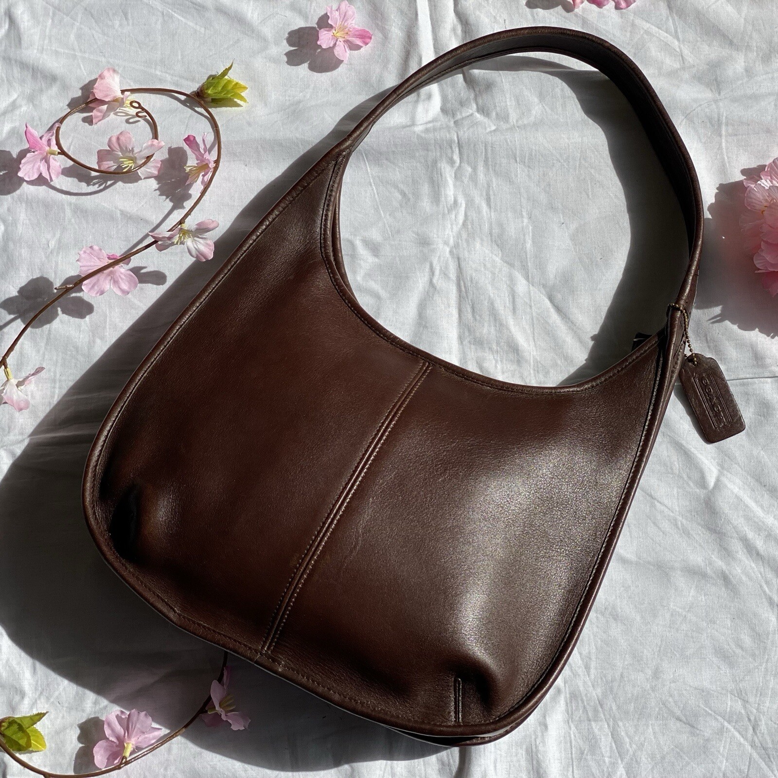 Old Vintage Coach 9025 Ergo Zip Mahogany Brown Should… - Gem