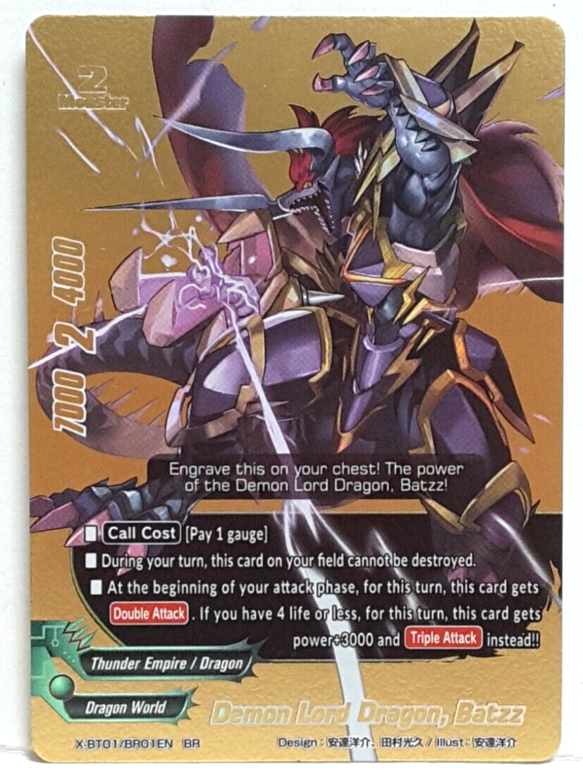Future Card Buddyfight Demon Lord Dragon, Batzz X-BT01/BR01EN BR Dragon ...