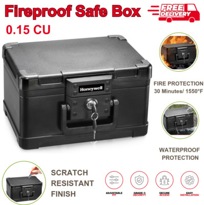 Fireproof Safe Box Door Locks & Waterproof Small Safe Box Chest Key ...