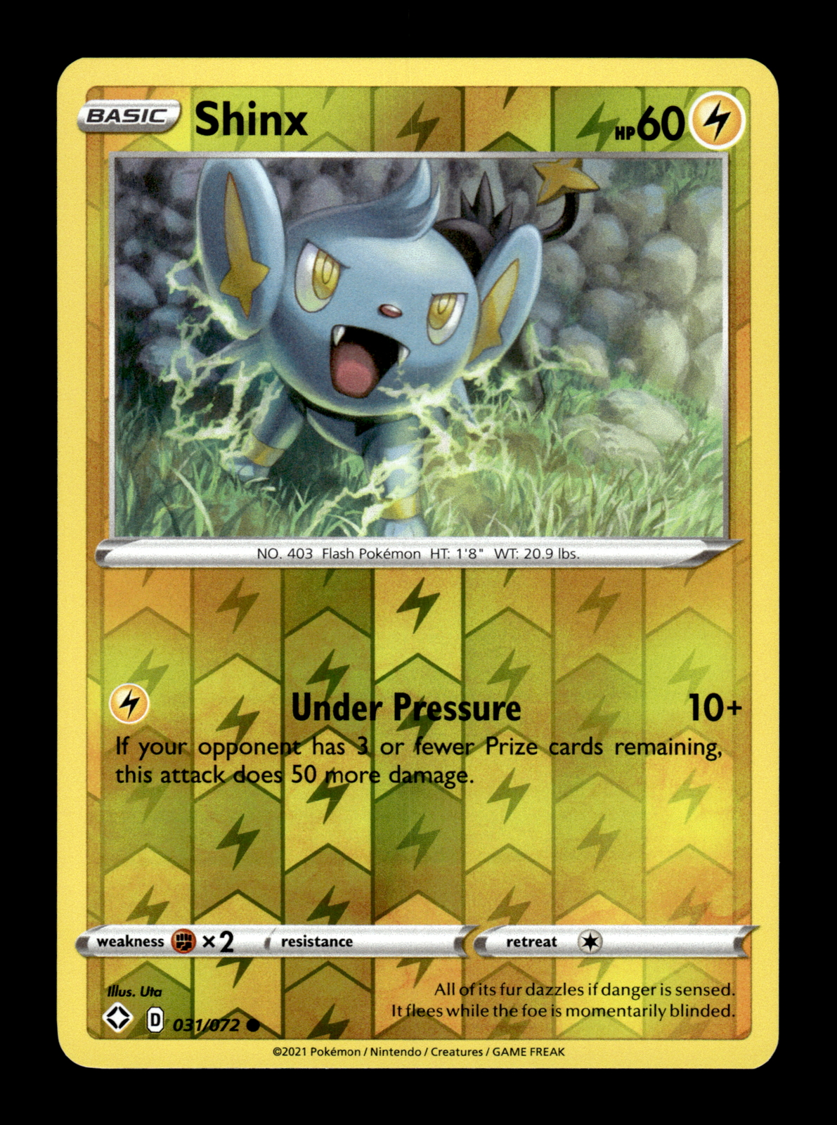 Pokemon TCG: Shining Fates - Shinx - 031/072 Reverse Holo | eBay