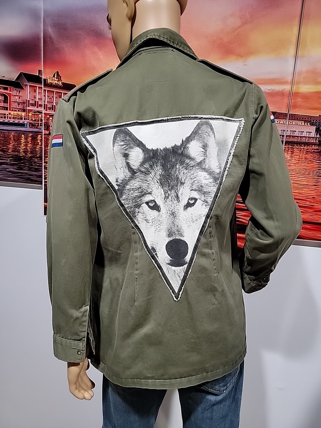 Vintage Redeux Wolf Military Army Jacket. Unisex Dist… - Gem