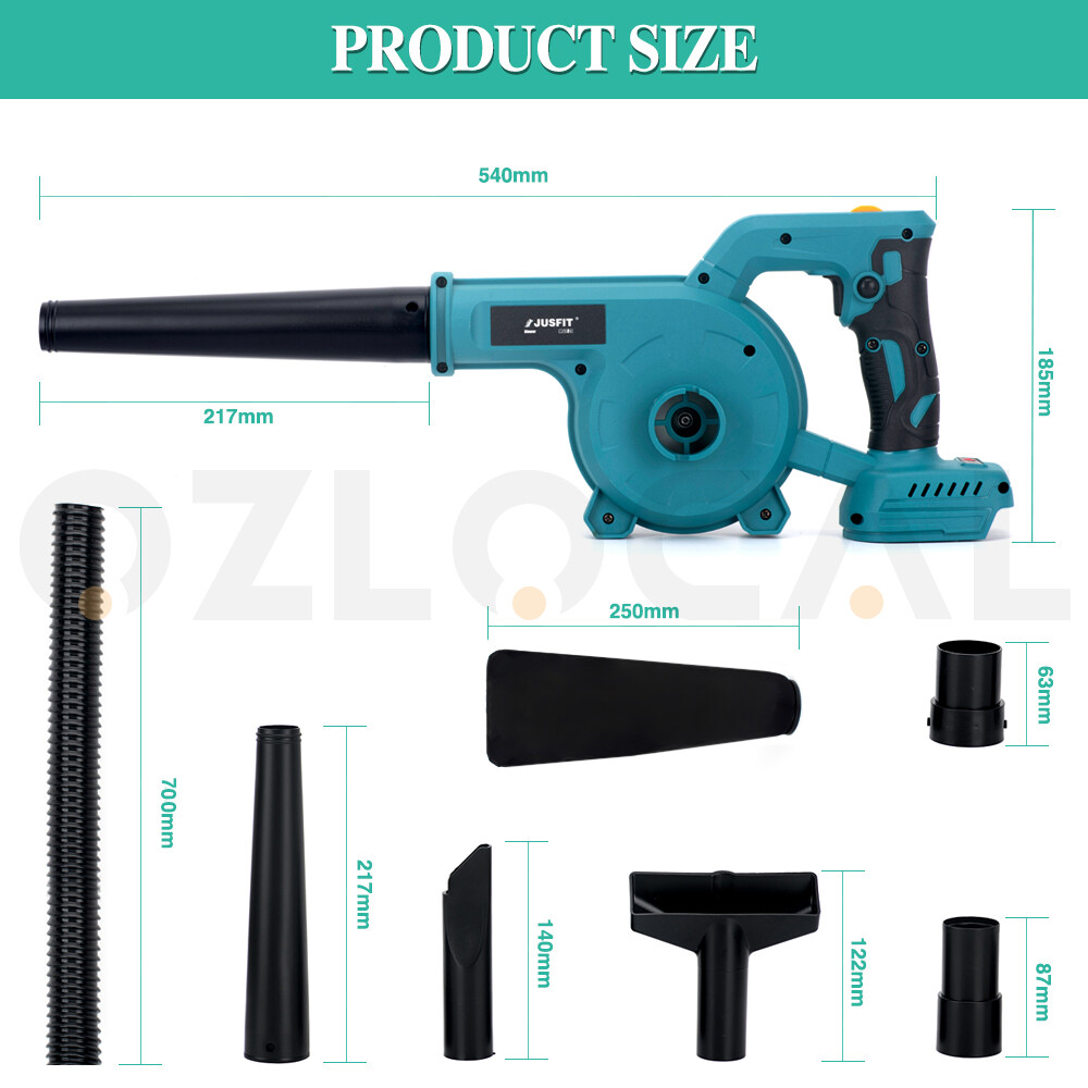 2-in-1 Cordless Electric Leaf Blower Dust Suction Vacuum Cleaner For ...