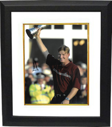 Ernie Els signed PGA 11x14 Photo Framed (w/ Trophy at 2002 Open ...