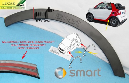 ARCO RUOTA MODANATURA PARAFANGO POSTERIORE PARTE ANT SMART FORTWO 453 ...