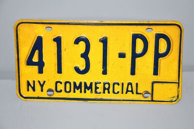 1973-1986 New York License Plate #4131-PP Commercial Car Man Cave Chevy ...