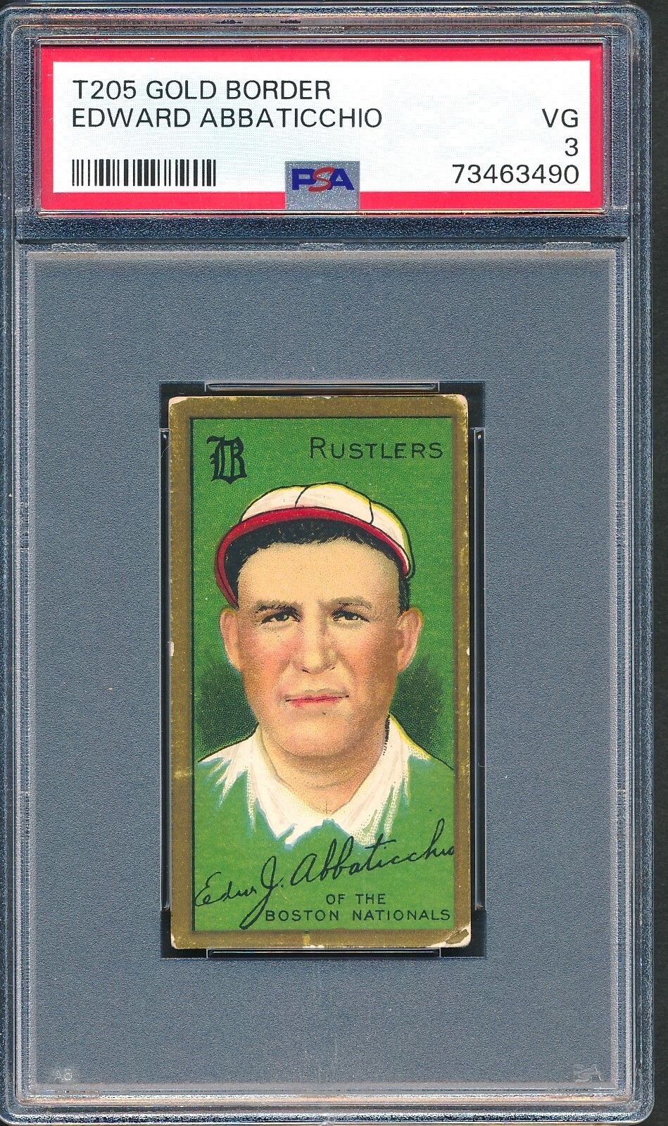 1911 T205 Sovereign: EDWARD ABBATICCHIO Boston Rustlers ~ PSA 3 | eBay