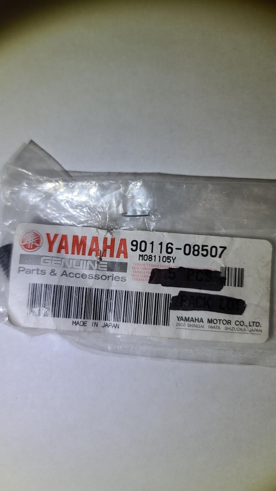 Yamaha 90116-08507 Bolt Genuine OEM New (Each) | eBay