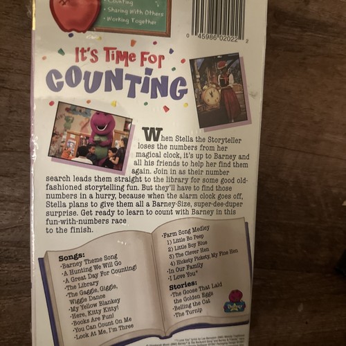 Barney - Its Time For Counting (VHS, 1998) for sale online | eBay