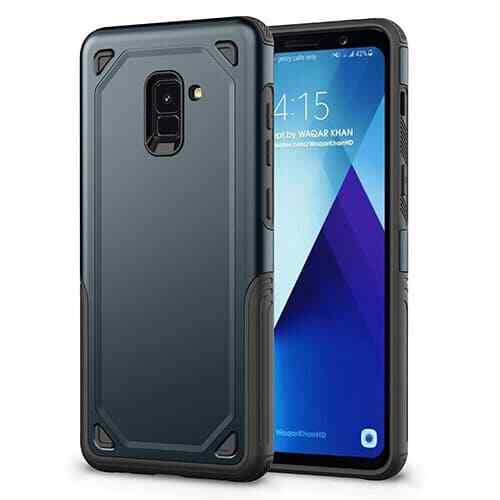 Samsung Galaxy J6 Plus 2018 Hybrid Dual-Layer Armor Case Cover Rugged ...