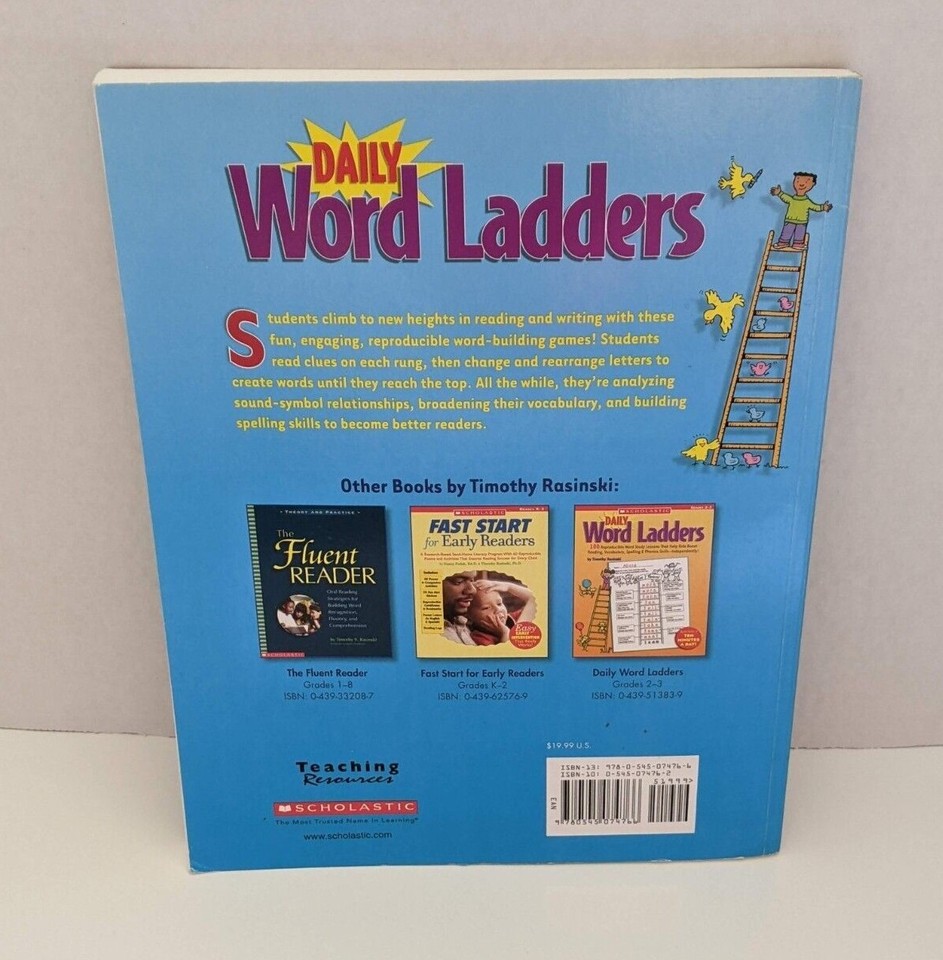 Scholastic Daily Word Ladders Grade 1-2 Homeschool Supplemental ...