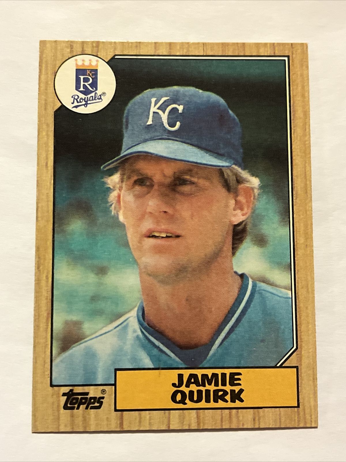 1987 Topps Baseball Card 354 Jamie Quirk Kansas City Royals | eBay