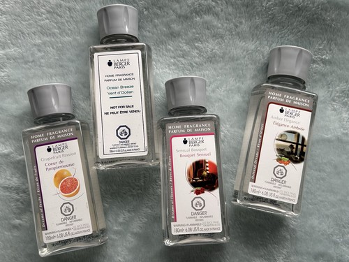 4 Bottles Of Lampe Berger Fragrance Oil Grapefruit, Bouquet, Ocean ...