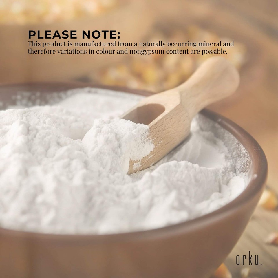 Orku Calcium Sulphate Gypsum Powder Hydrous Sulfate Food Grade 5kg ...