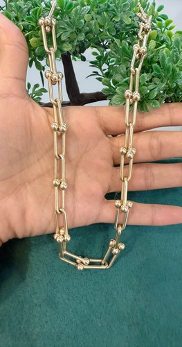 14k real gold beautiful light weight shackle chain 18” long | eBay