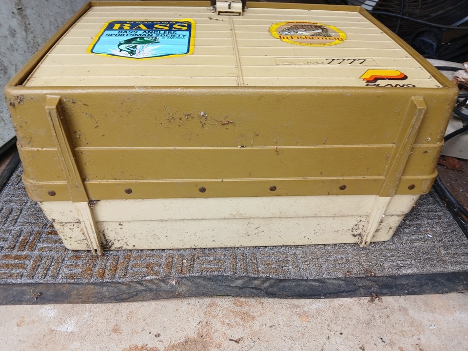 PLANO 7777 N Tackle Box. Brown Fishing 7 Drawer Huge, Sturdy Vintage ...