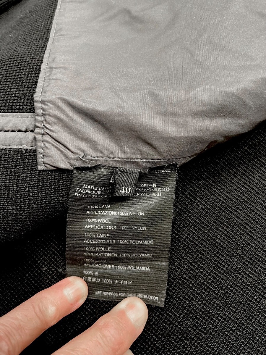Prada Sport Black Wool Zip Sweater Grey Elbow Patches Prada Sport Black Wool Zip Sweater Grey Elbow Patches