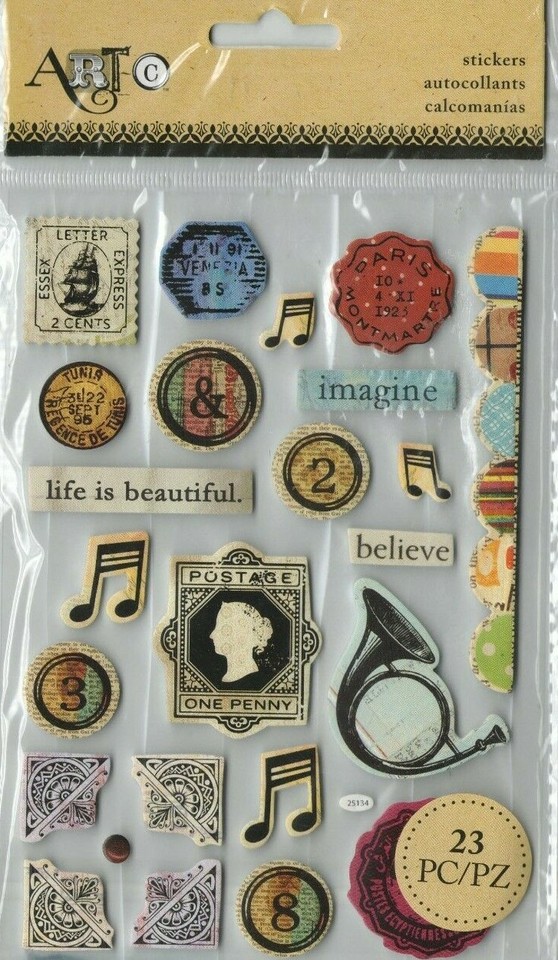 Momenta ART C stickers~Vintage look~Dimensional~Nice!U Choose~ Quick ...