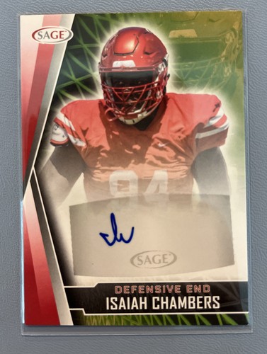 2022 Sage Hit High Series ISAIAH CHAMBERS Red AUTO #A-IC Colts - McNeese State | eBay