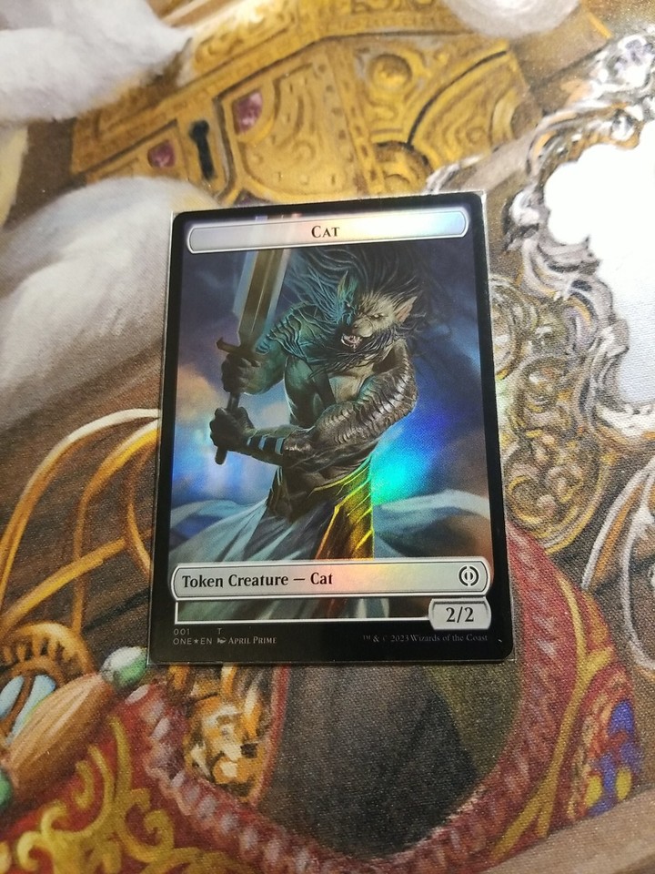 Rebel / Cat Token Foil MTG Phyrexia - Pack Fresh - | eBay