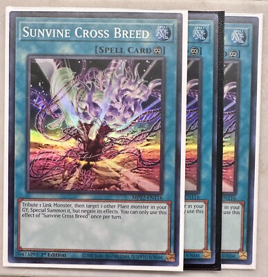 x3 Sunvine Cross Breed - Super Rare - MP22 EN116 - Near Mint - 1st ...