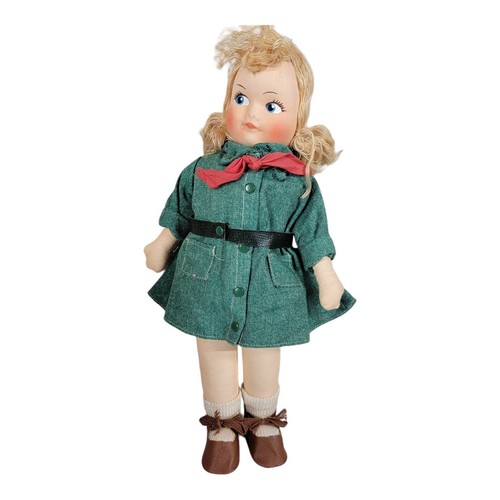 Vintage 1940s Georgene Novelties Brownie Girl Scout Cloth Doll Amazing ...