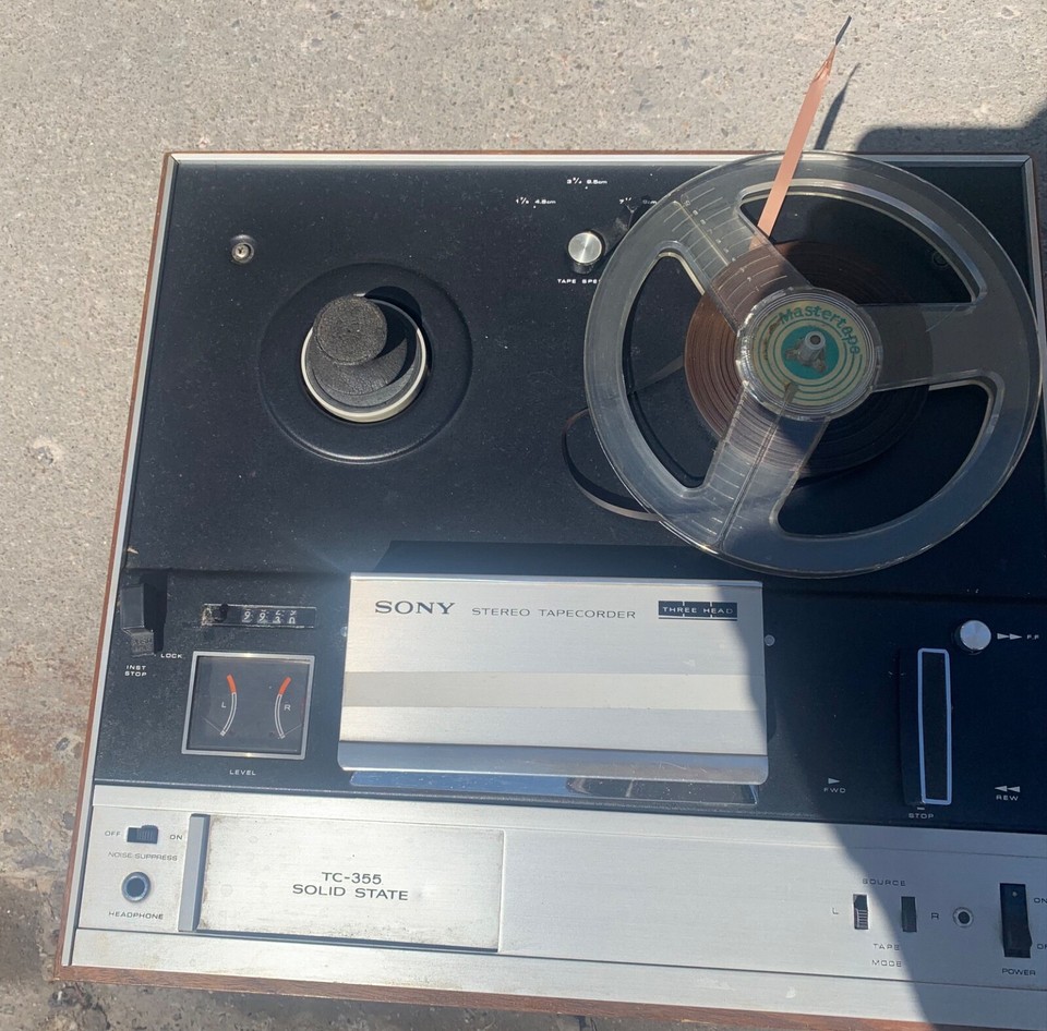 Vintage Sony TC-355 Stereo 7" Three Head Reel-To-Reel Tapecorder Player ...