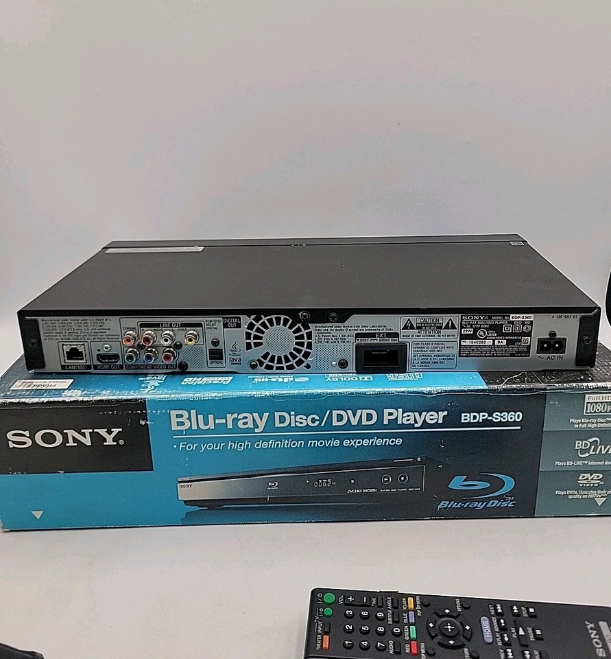 Sony BDP-S360 Blu-Ray DVD Player With Remote Control Tested And Working ...