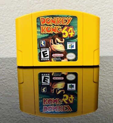 Donkey Kong 64 Nintendo N64 Authentic Yellow Cartridge | eBay