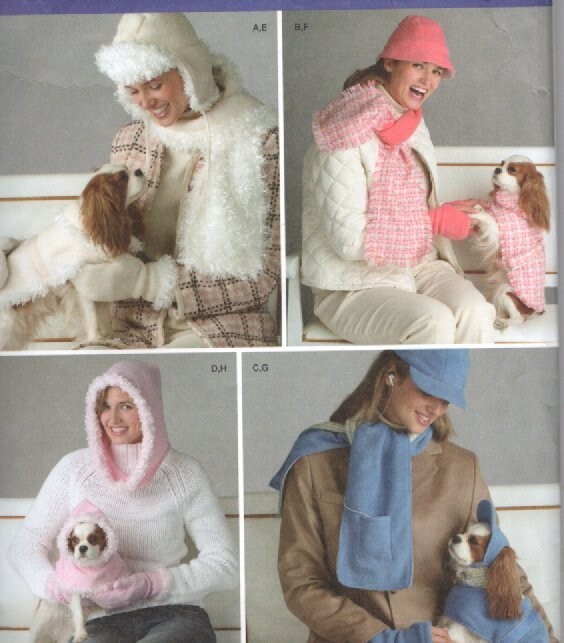 Dog Coat & Owner Scarf-Cap Simplicity Sewing Pattern 4316 All Sizes ...