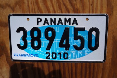 2010 PANAMA Blue License Plate | eBay