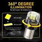2x 1157 LED Turn Signal Brake Reverse Parking Light Bulb White ...