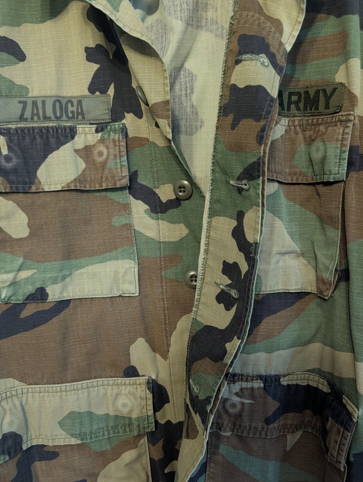 Vintage Military Issue Woodland Camo Jacket | eBay