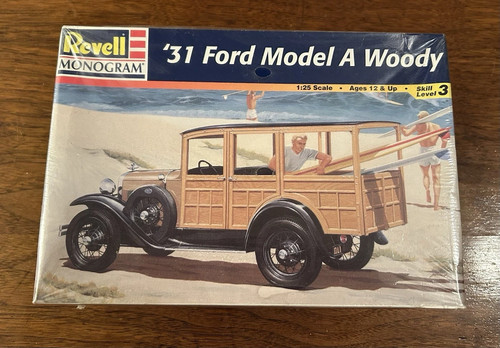 Revell Monogram 1/25 1931 31 Ford Woody Wagon Surf Truck/Van Model A Kit SEALED | eBay
