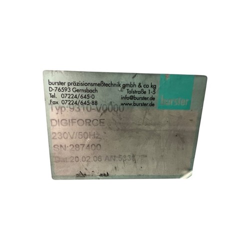 BURSTER Digiforce 9310 RS232 Tipo: 9310-V0000 230V/50Hz Analizzatore ...