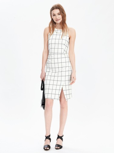 NWT Banana Republic Windowpane Sleeveless Sheath Dress, Window pane ...