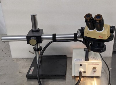 Leica stereozoom 6 plus binocular microscope schott fostec stand ...