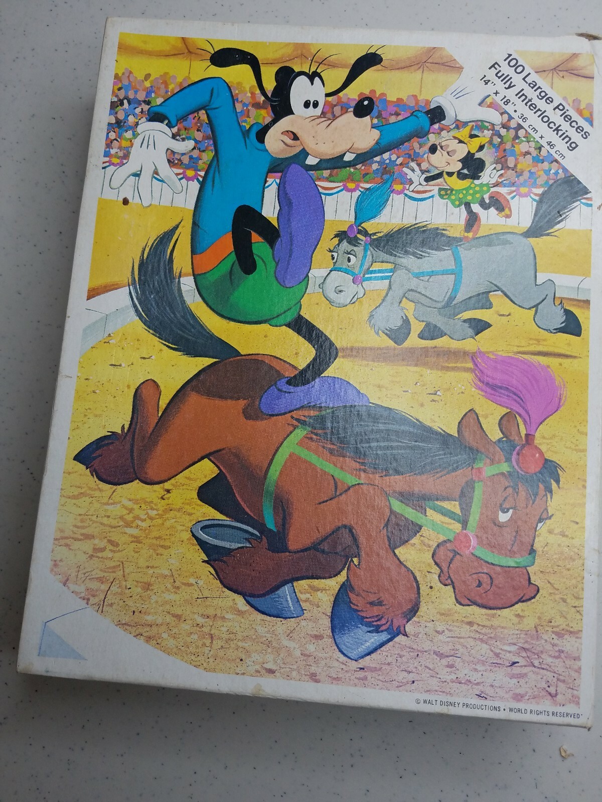 Vintage Walt Disney Goofy Puzzle 100 Large Interlocking Pieces 14x18 ...