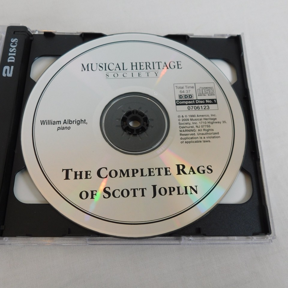 Lot of 2 Scott Joplin CD Complete Rags Ragtime William Albright Jazz ...