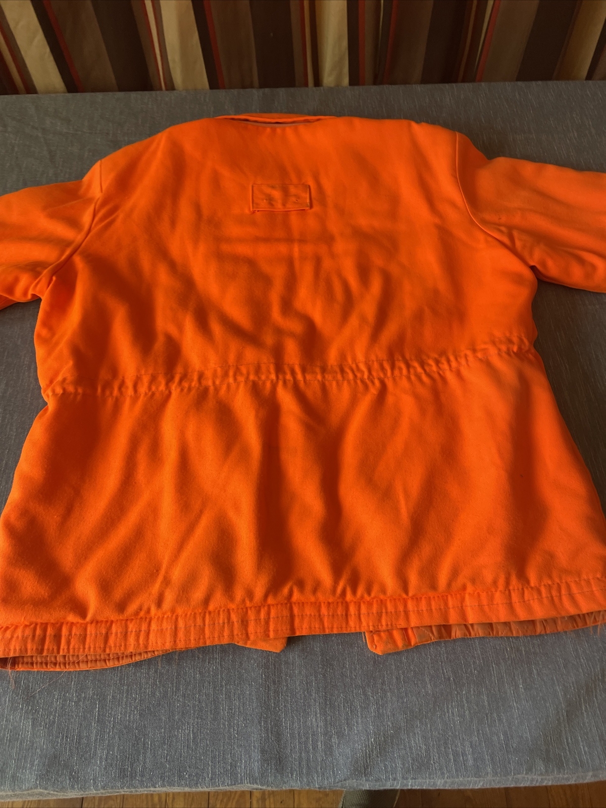 Vintage blaze orange hunting jacket insulated collare… - Gem