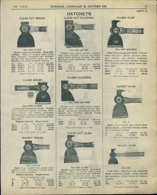 1939 PAPER AD Plumb Broad Axe Clean Cut Claw Hatchet Sayre | eBay