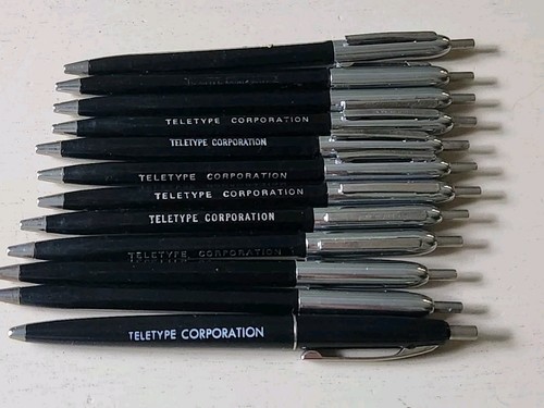 Vintage Teletype Corp. Ballpoint Pen Lot Of 9 American Telephone & Telegraph | eBay